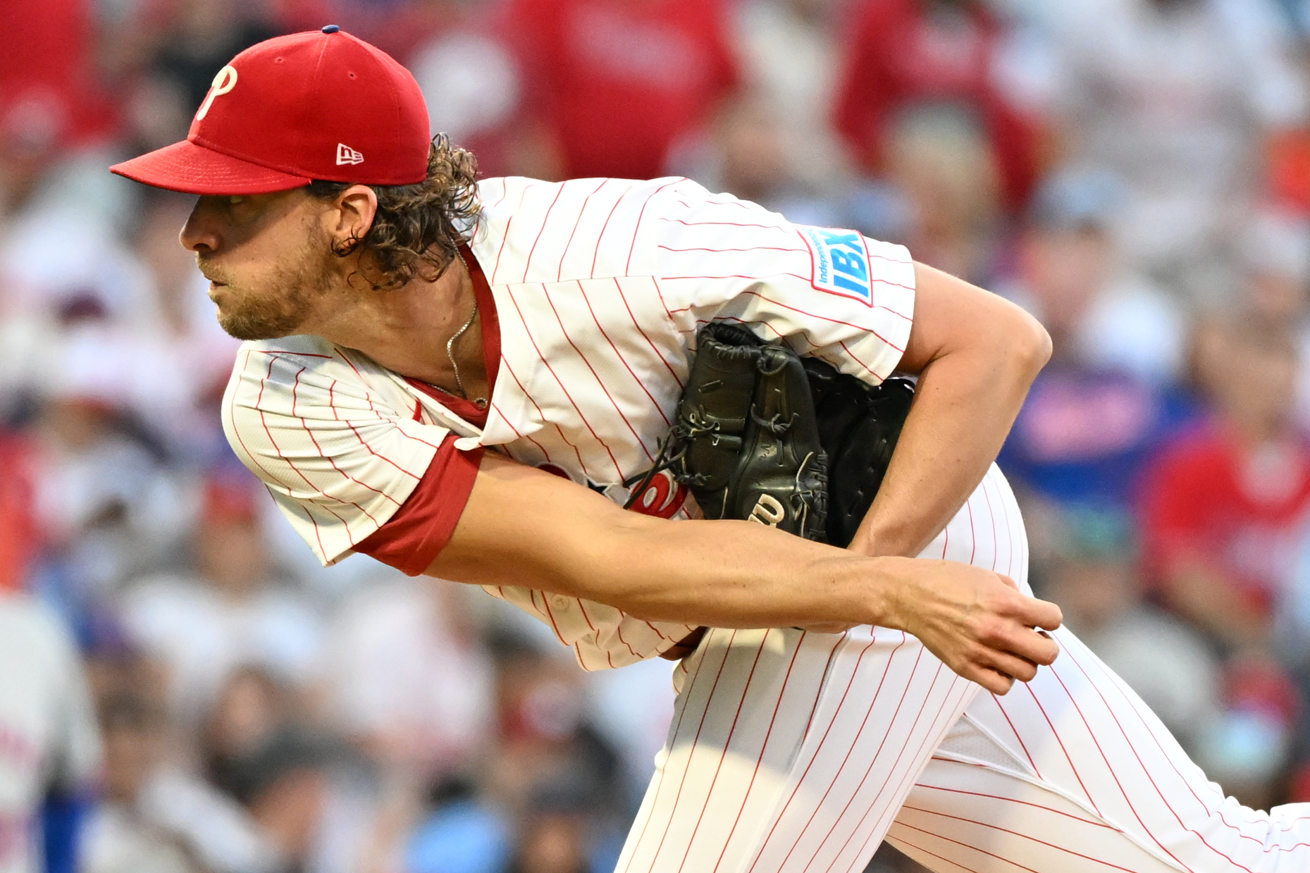 Aaron Nola sets the tone for crucial Phillies-Mets series with his best start of a rough 2025 ...